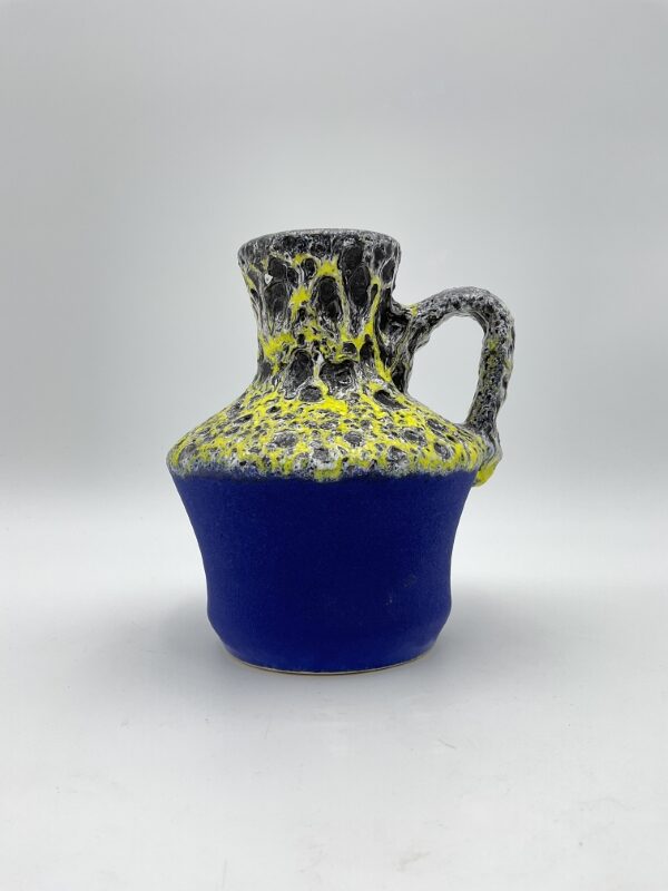 Fat Lava＆German Art Pottery-ファットラバ-【Jopeko 】ヴィンテージ花瓶 ハンドル：高さ15.4cm（イエロー ...
